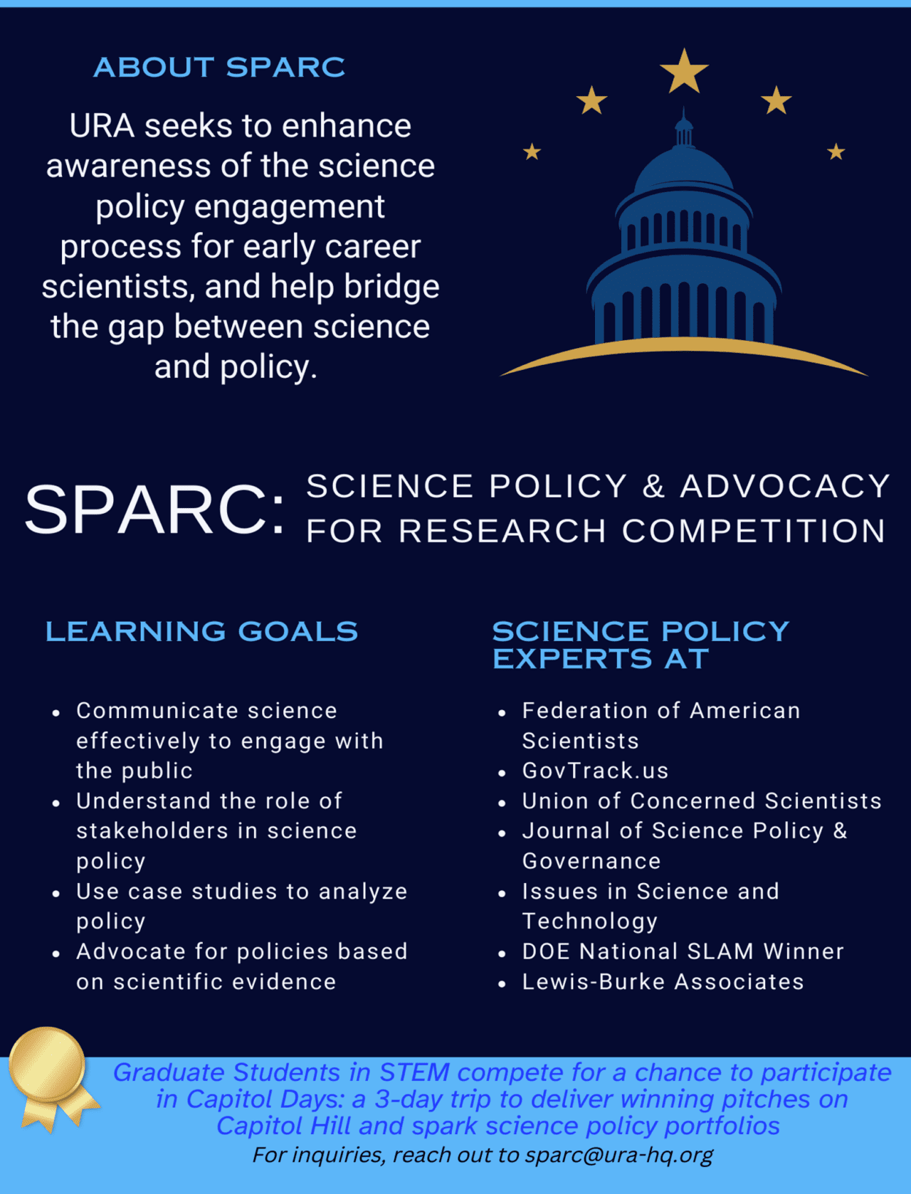 SPARC: Science Policy & Advocacy for Research Competition - Universities Research Association
